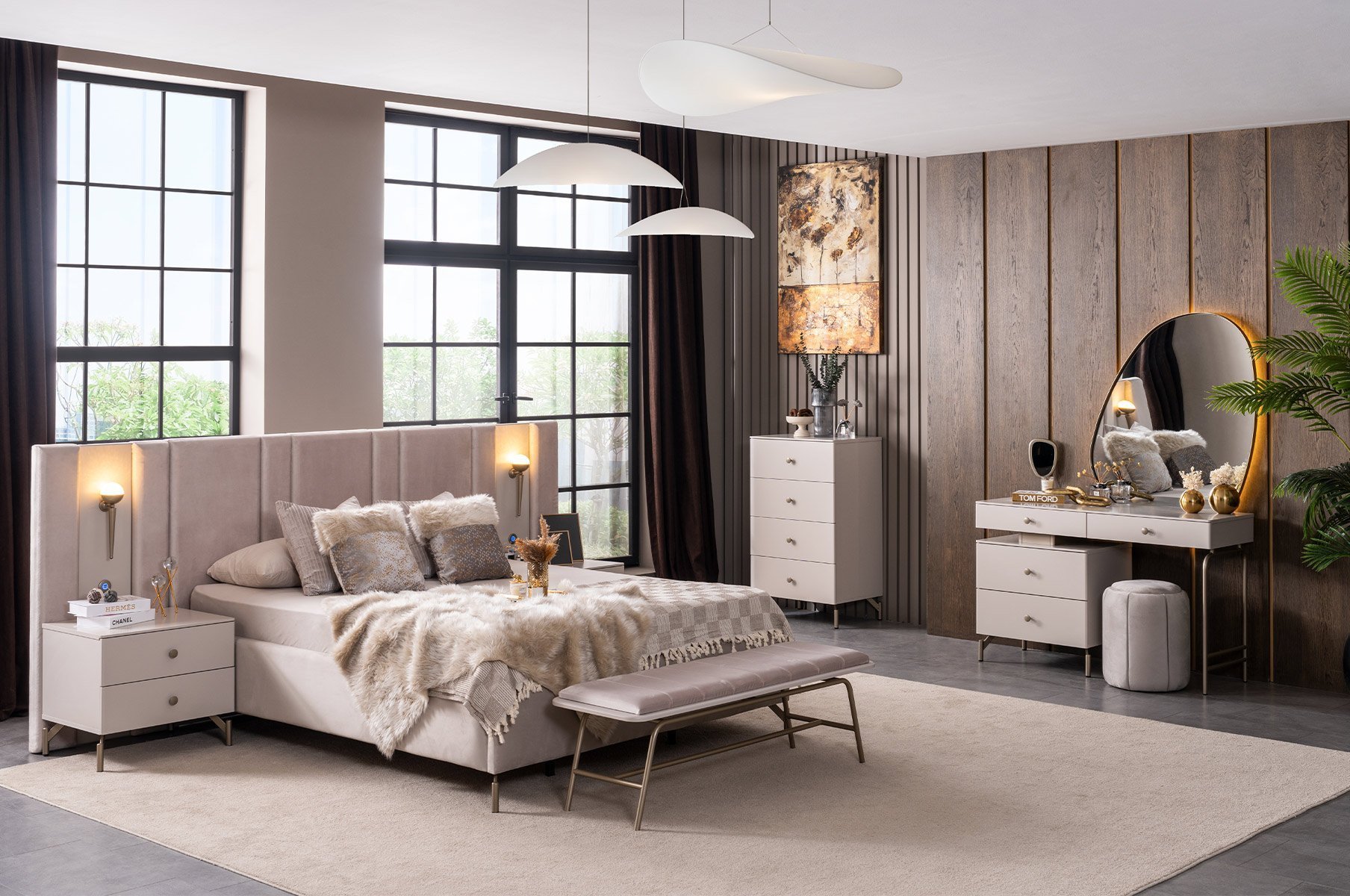 Eva Yatak Odası Takımı Lake Kapaklı - Bazalı Modern Yatak Odaları ve modelleri