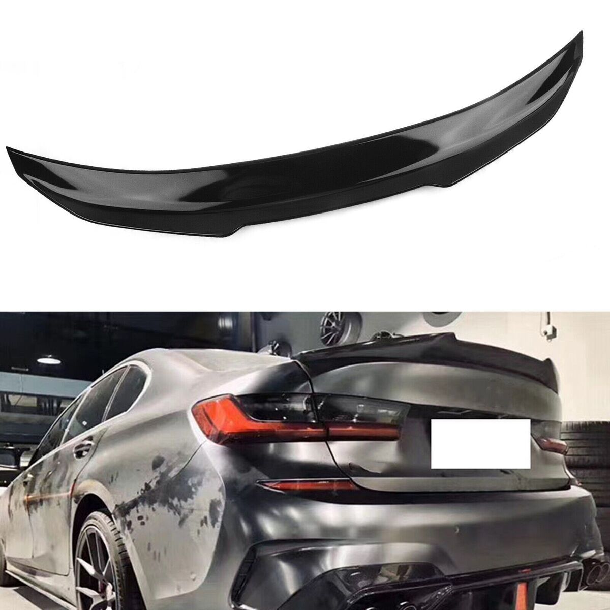 Bmw g20 psm bagaj üstü spoiler siyah boyalı plastik 2019+ | FS Tuning