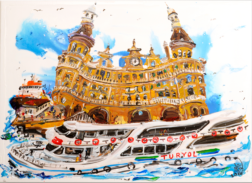 Kanvas Tablo Haydarpaşa Passing By - Ned Pamphilon, Kanvas tablolar ...