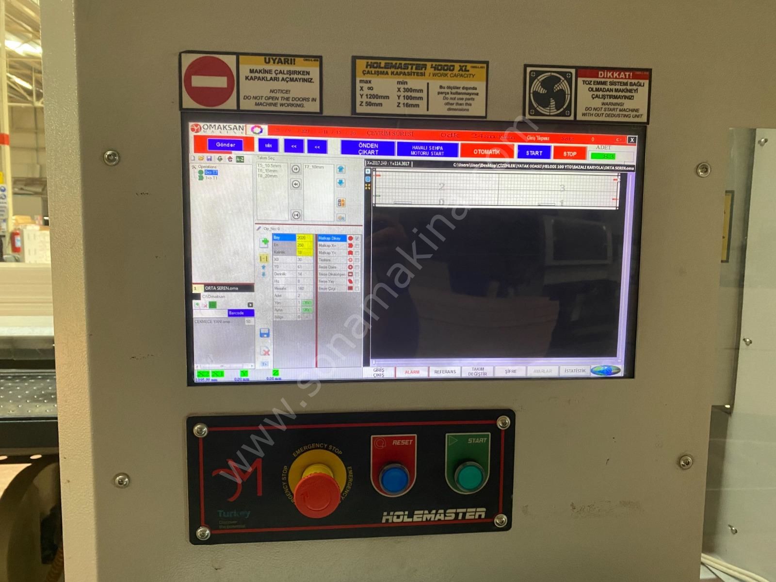 Omaksan Holemaster 4000 X-Line CNC Delik Makinesi (2018)