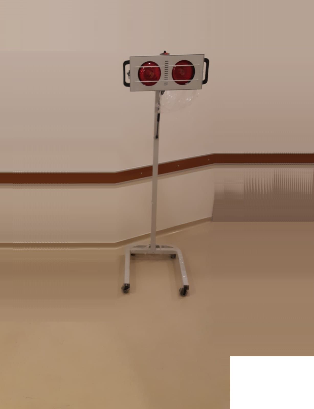 İnfraruj Lamba Panolu 2 Kafalı Beyaz - 2li İnfraruj Lamba