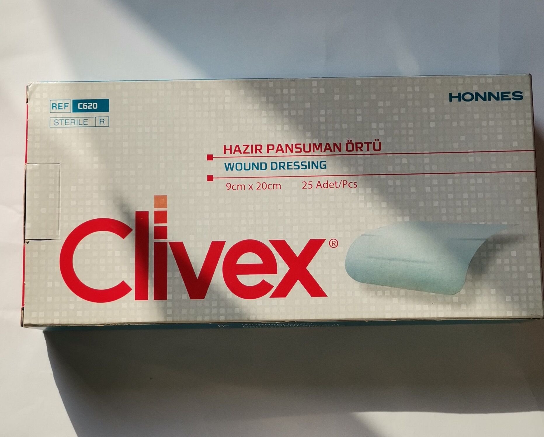 Clivex 9 x 20 cm Steril Hazır Pansuman Yara Örtüsü 25 Adet Non-woven ...