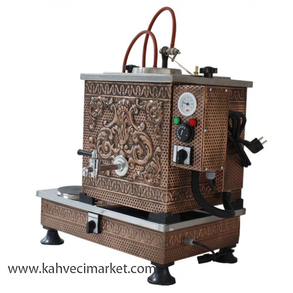 1 DEMLİKLİ BAKIR İŞLEMELİ ÇAY KAZANI