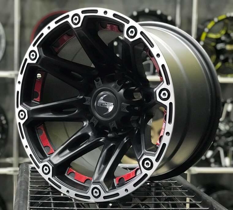 GT 168 16X10 6X139.7 ET -44 Matt Black/ Red Line