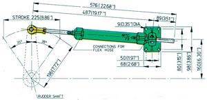 MTC7210 Hidrolik Silindir, Tip MTC 72 - Hidrolik Dümen Sistemi - VETUS