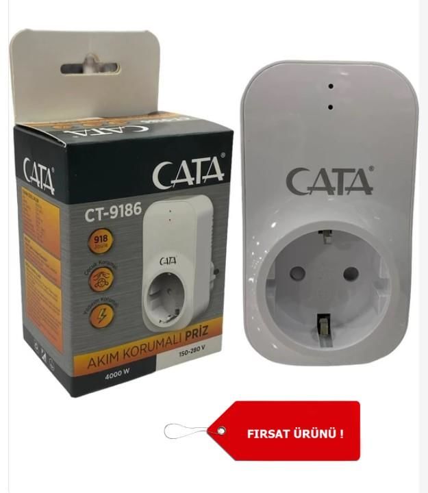 Cata Akım Korumalı Priz Tekli 900Joule CT-9186 Fiyatları ve Özellikleri