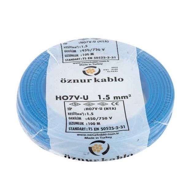 Öznur 1,5 mm NYA Kablo Mavi - 100 Metre Öznur 1,5 mm NYA Kablo Mavi - 100 Metre Fiyatları Ve ...