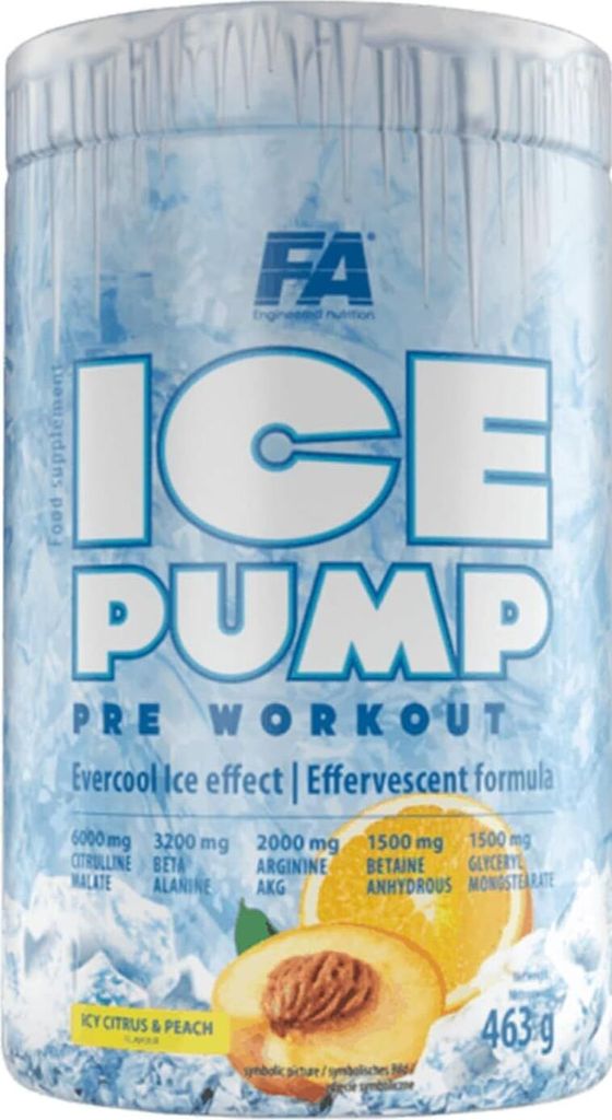 FA ICE Pump Pre Workout 463g Icy Citrus & Peach | Fa Nutrition