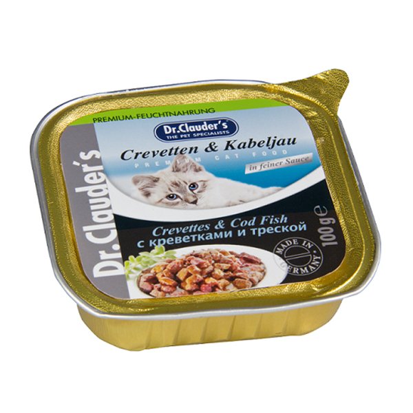 Dr.Clauders Alüminyum Karides&Morino Balıklı Kedi konservesi 100Gr | Petza