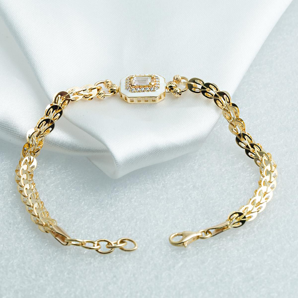 Baget Taşlı Toplu Altın Bileklik ｜ Bilezikci Baget Bileklik