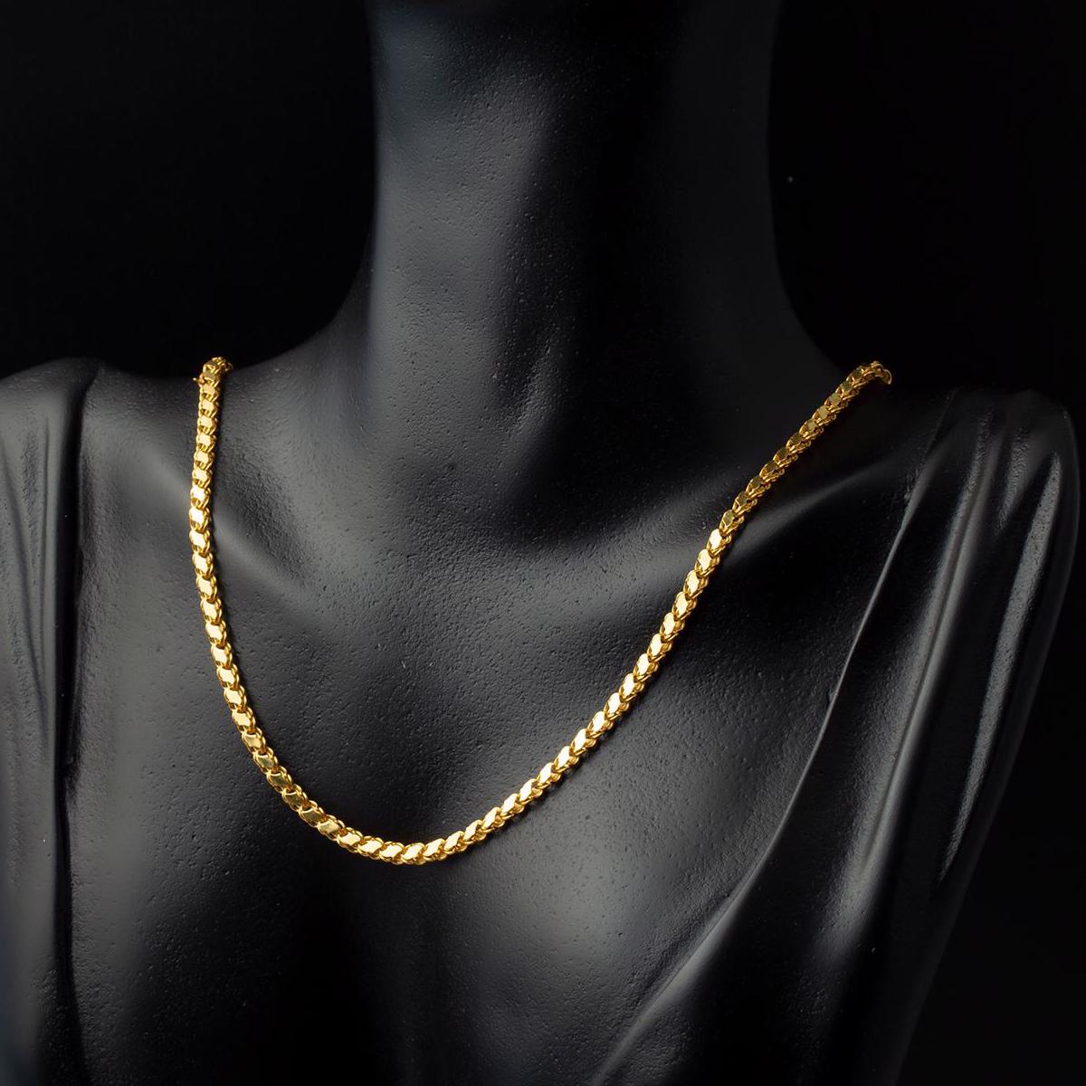 50 cm. Maraş Pullu Altın Zincir ｜ Bilezikci Pullu Halep Zincir