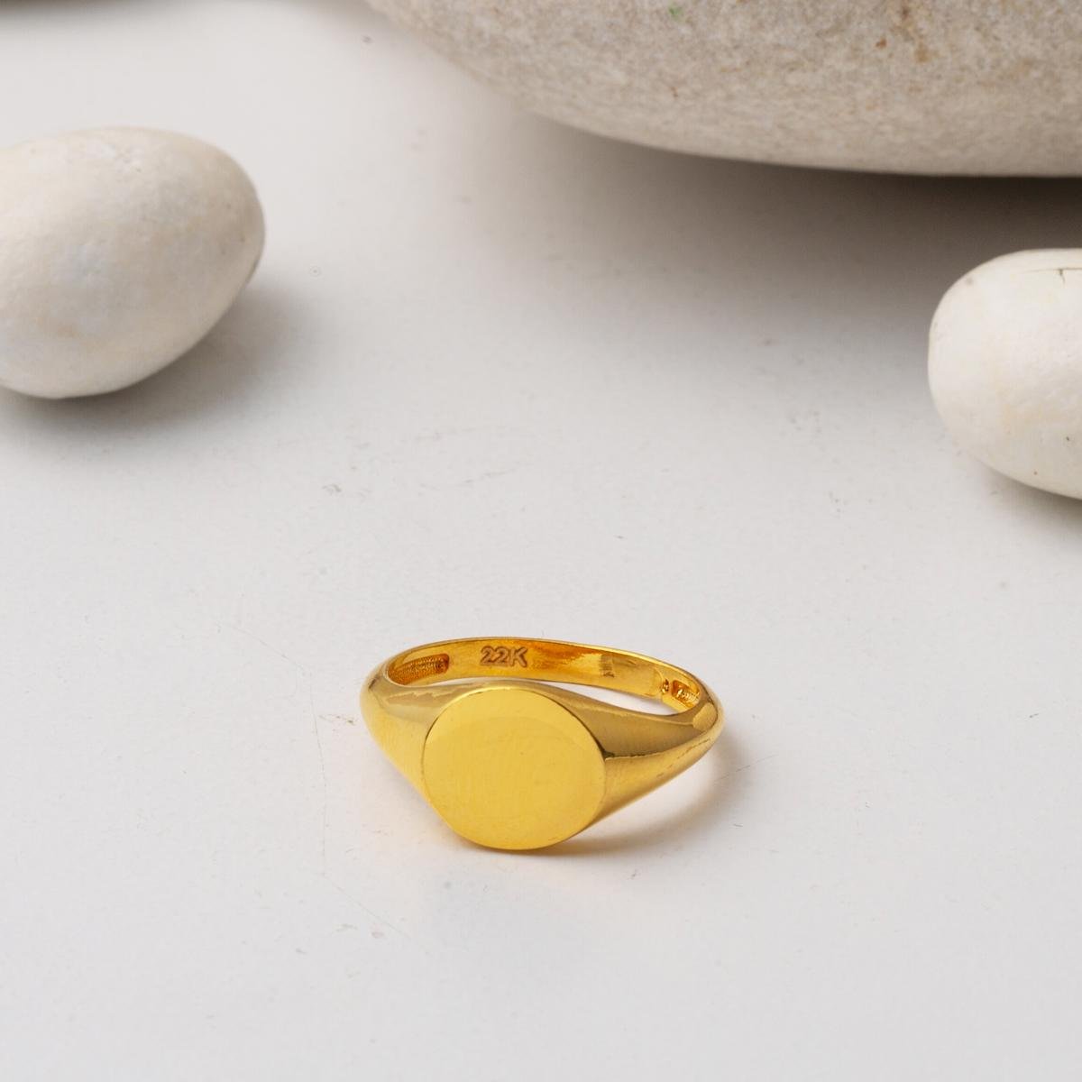 22 Ayar Altın Yazı Yazılabilen Mühür Yüzük ｜ Bilezikci Harf - İsim ...