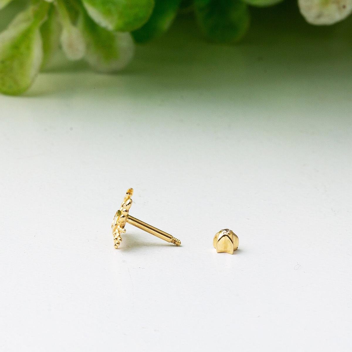 14 Ayar Altın Yengeç Tragus Küpe ｜ Bilezikci Piercing