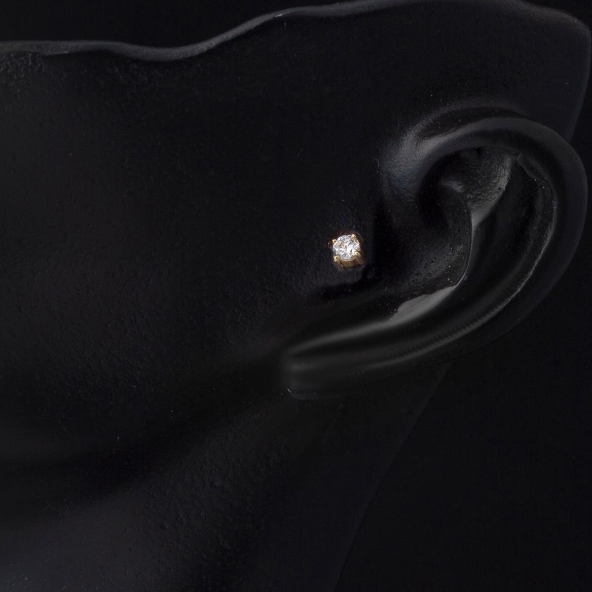 14 Ayar Altın Tektaş Tragus Küpe ｜ Bilezikci Piercing