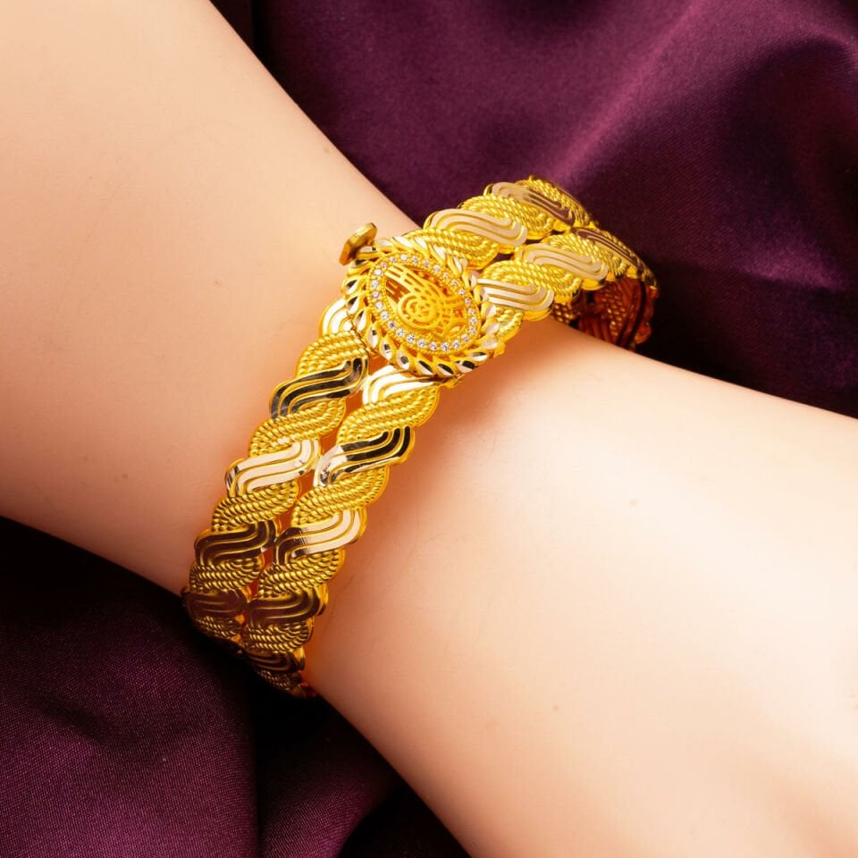 Trabzon Örgülü Tuğralı Kilitli Altın Bilezik ｜ Bilezikci Tuğralı Altın ...