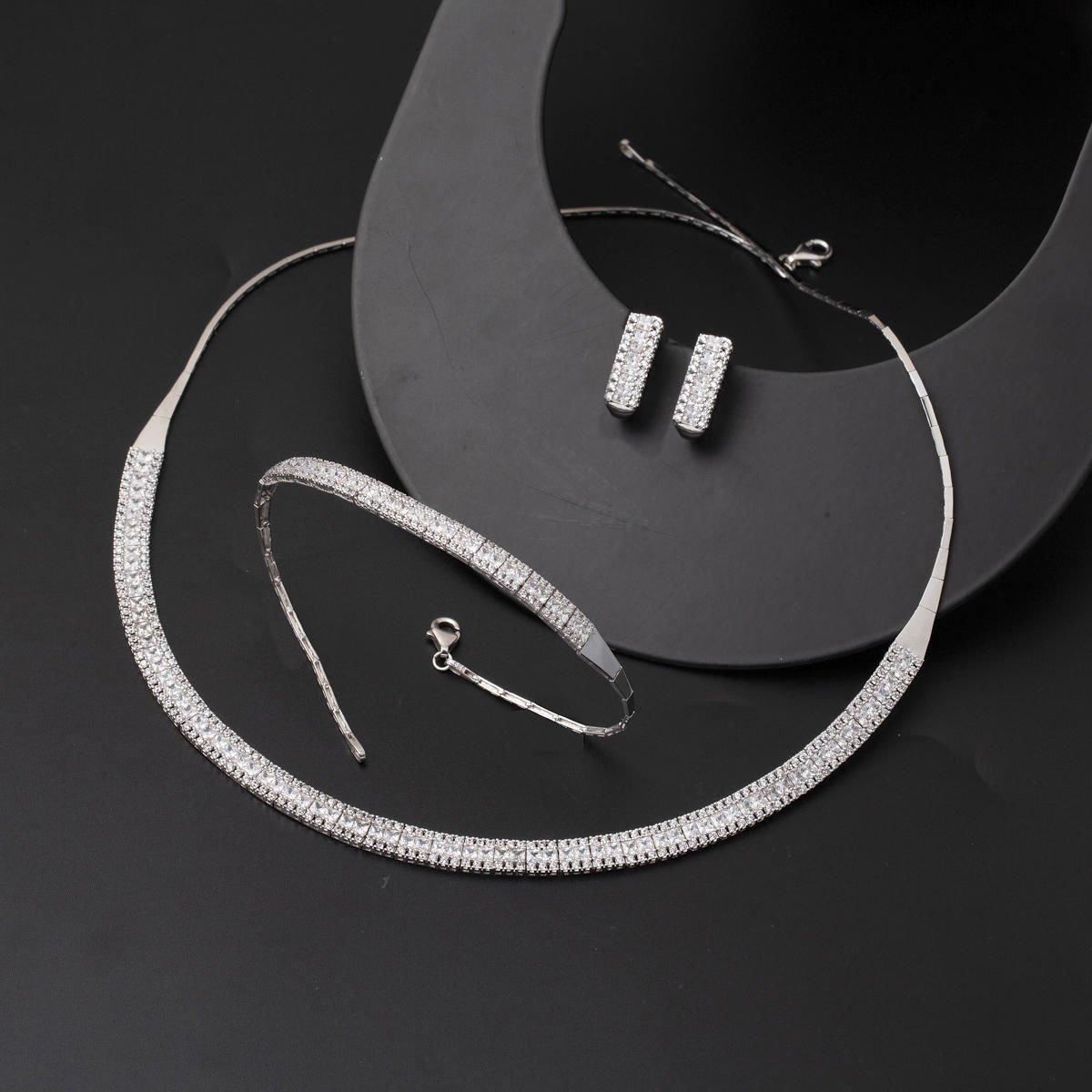 Su Yolu Set Beyaz Altın 14 Ayar ｜ Bilezikci Suyolu Altın Setler