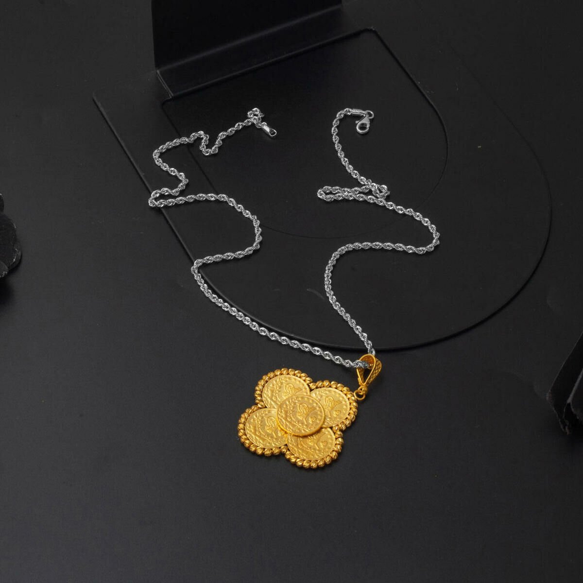 5 Çeyrek Reşatlı 22 Ayar Altın Kolye Ucu ｜ Bilezikci 22 Ayar Kolye Uçları