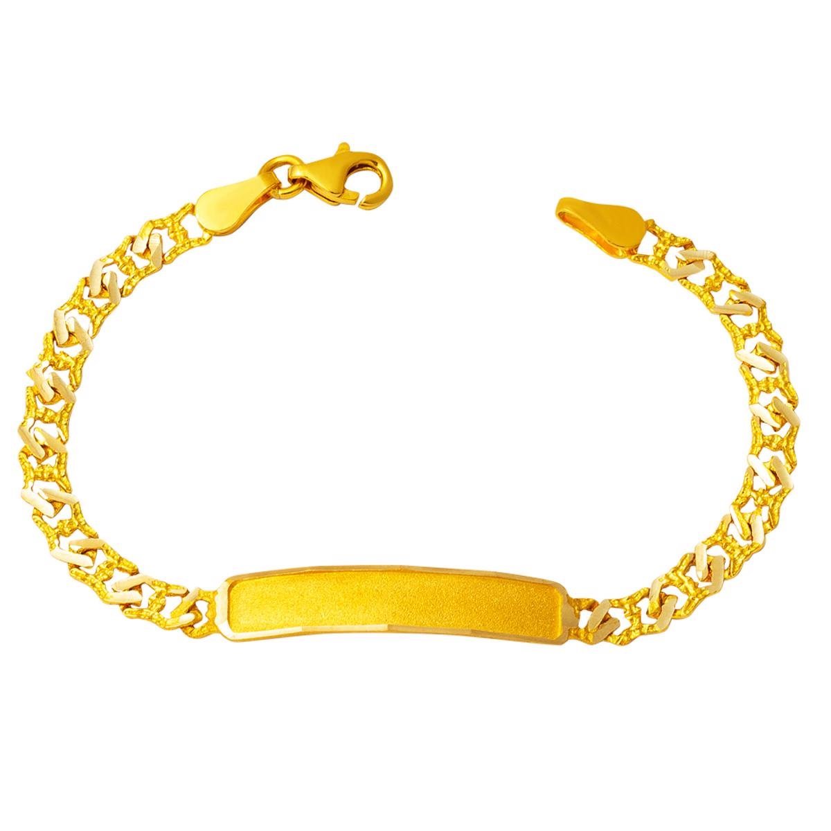 İsimlikli 14 Ayar Altın Çocuk Künyesi ｜ Bilezikci Bebek - Çocuk Künyesi