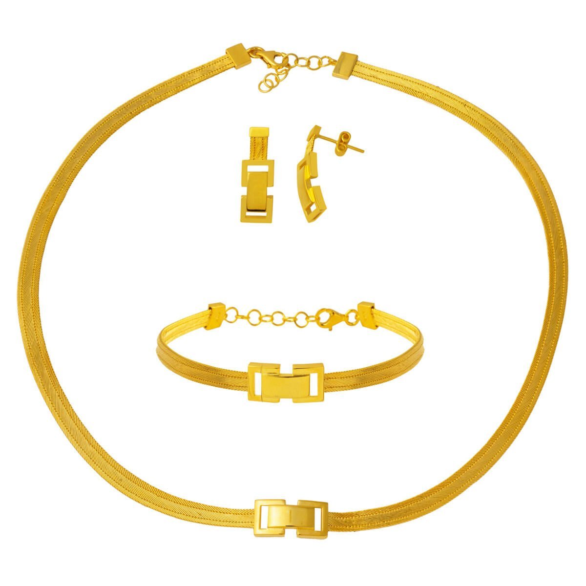 Minimal Trabzon Hasır 22 Ayar Altın Set Takımı ｜ Bilezikci 22 Ayar ...