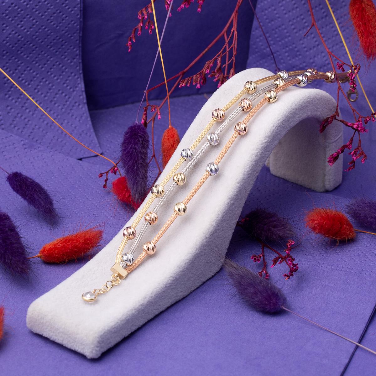 Tria Dorika 14 Ayar Altın Bileklik ｜ Bilezikci Dorika Toplu Bileklik