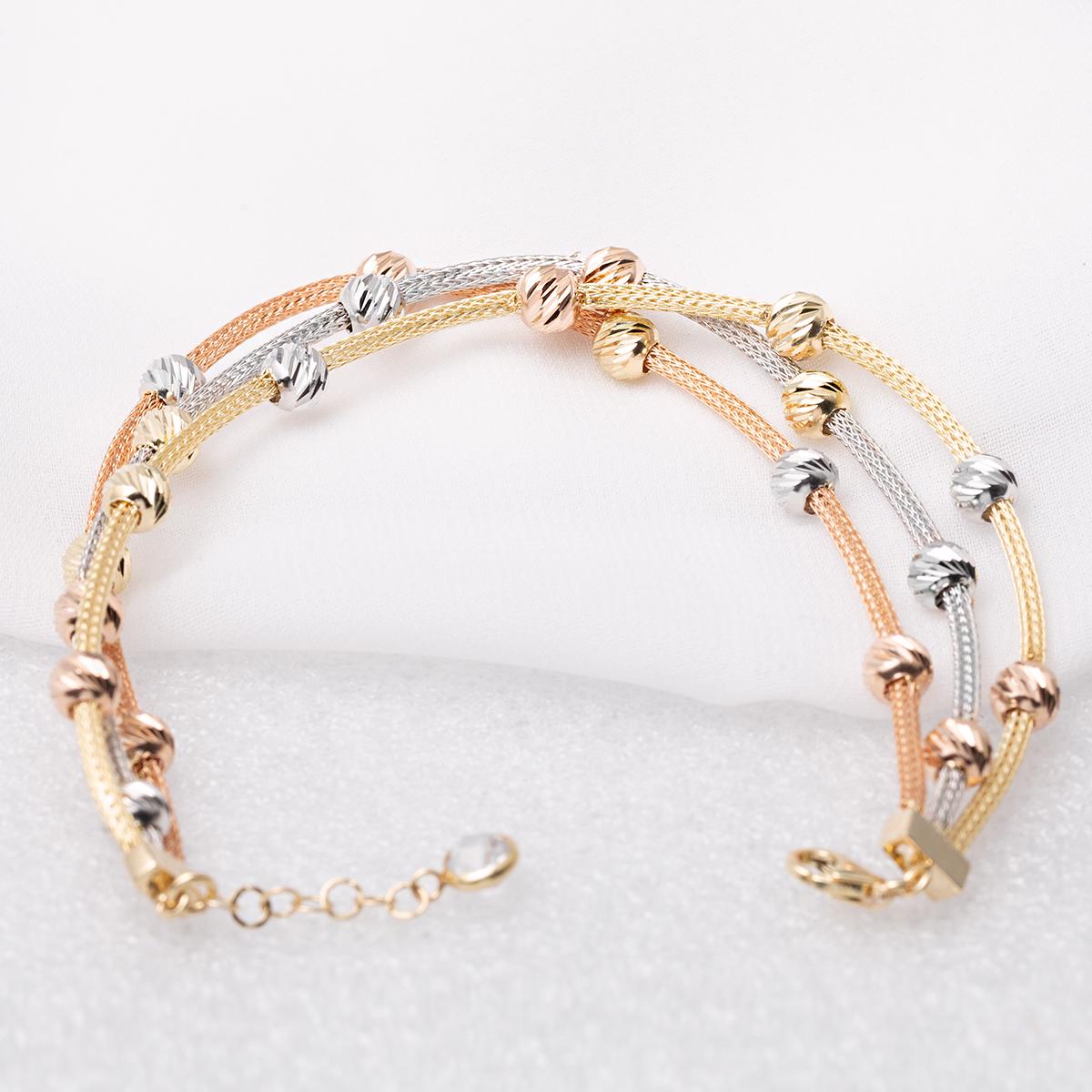 Tria Dorika 14 Ayar Altın Bileklik ｜ Bilezikci Dorika Toplu Bileklik