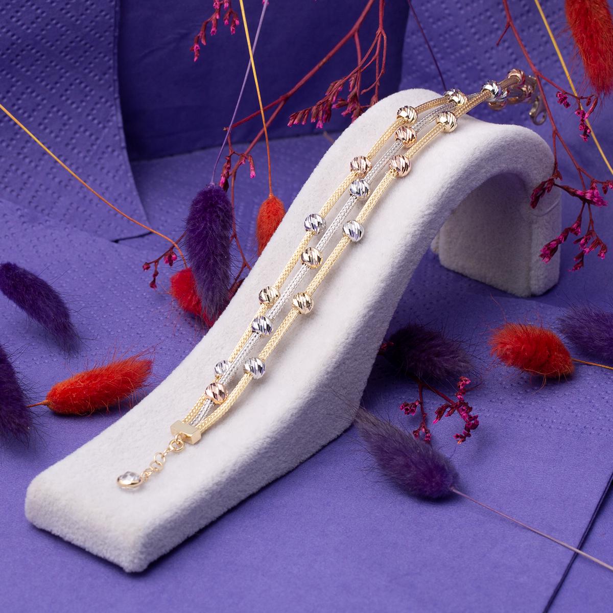 Tria Dorika Toplu Altın Bileklik ｜ Bilezikci Dorika Toplu Bileklik