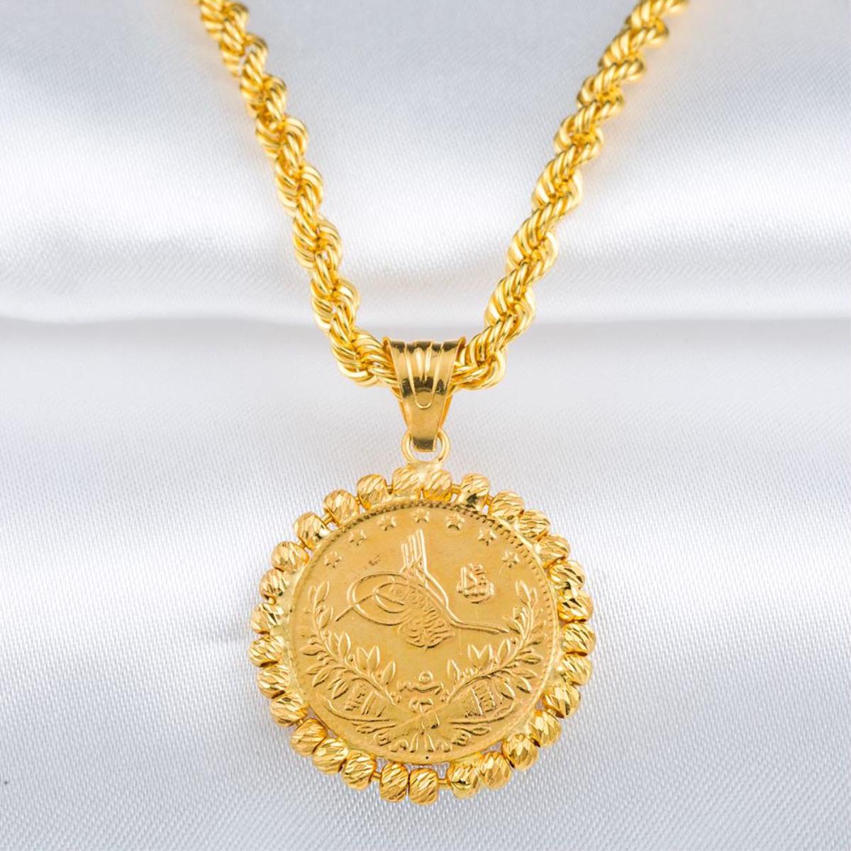 Toplu Yarım Reşatlı 22 Ayar Altın Kolye ｜ Bilezikci Reşat Altını Kolye