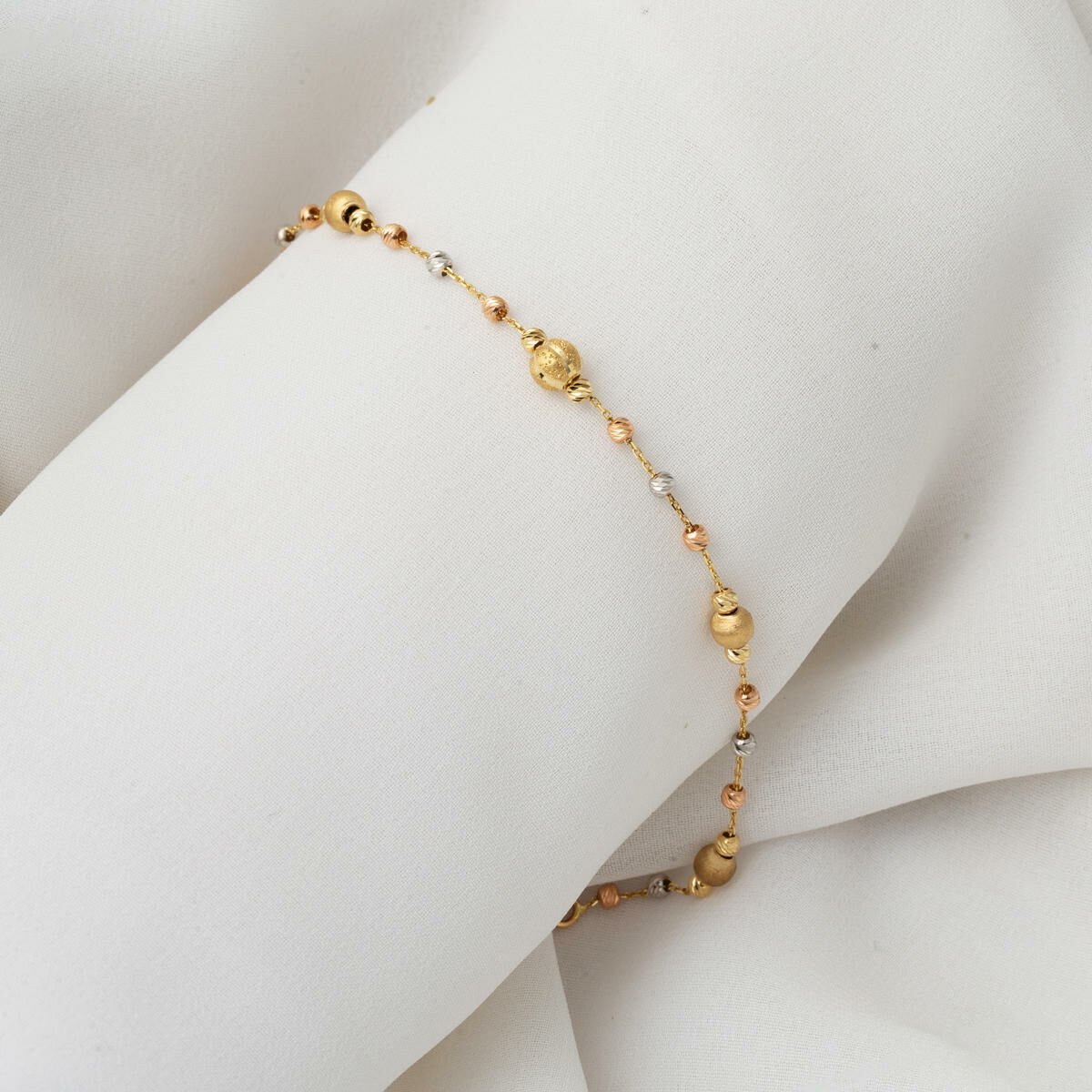 Dorika Tasarım 14 Ayar Altın Bileklik ｜ Bilezikci Dorika Toplu Bileklik