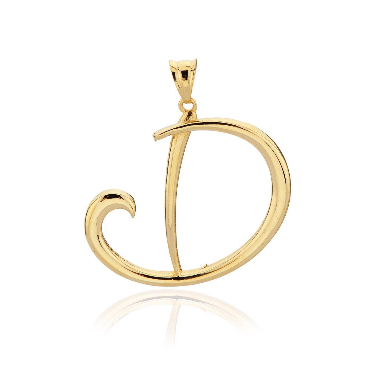 D Harfi Altın Kolye Ucu ｜ Bilezikci Harf Kolye