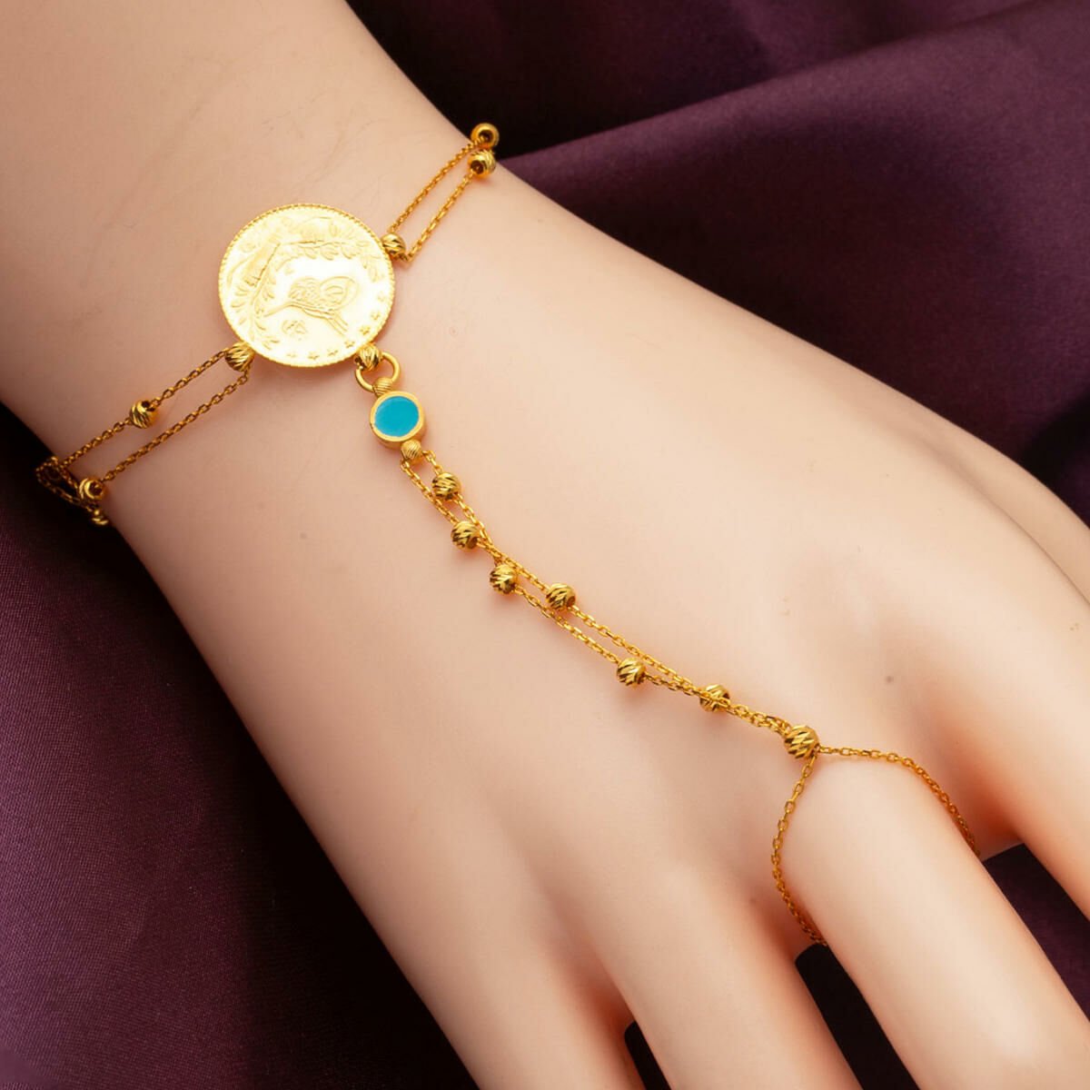 22 Ayar Yarım Reşatlı Şahmeran Bileklik ｜ Bilezikci Şahmeran Bileklik