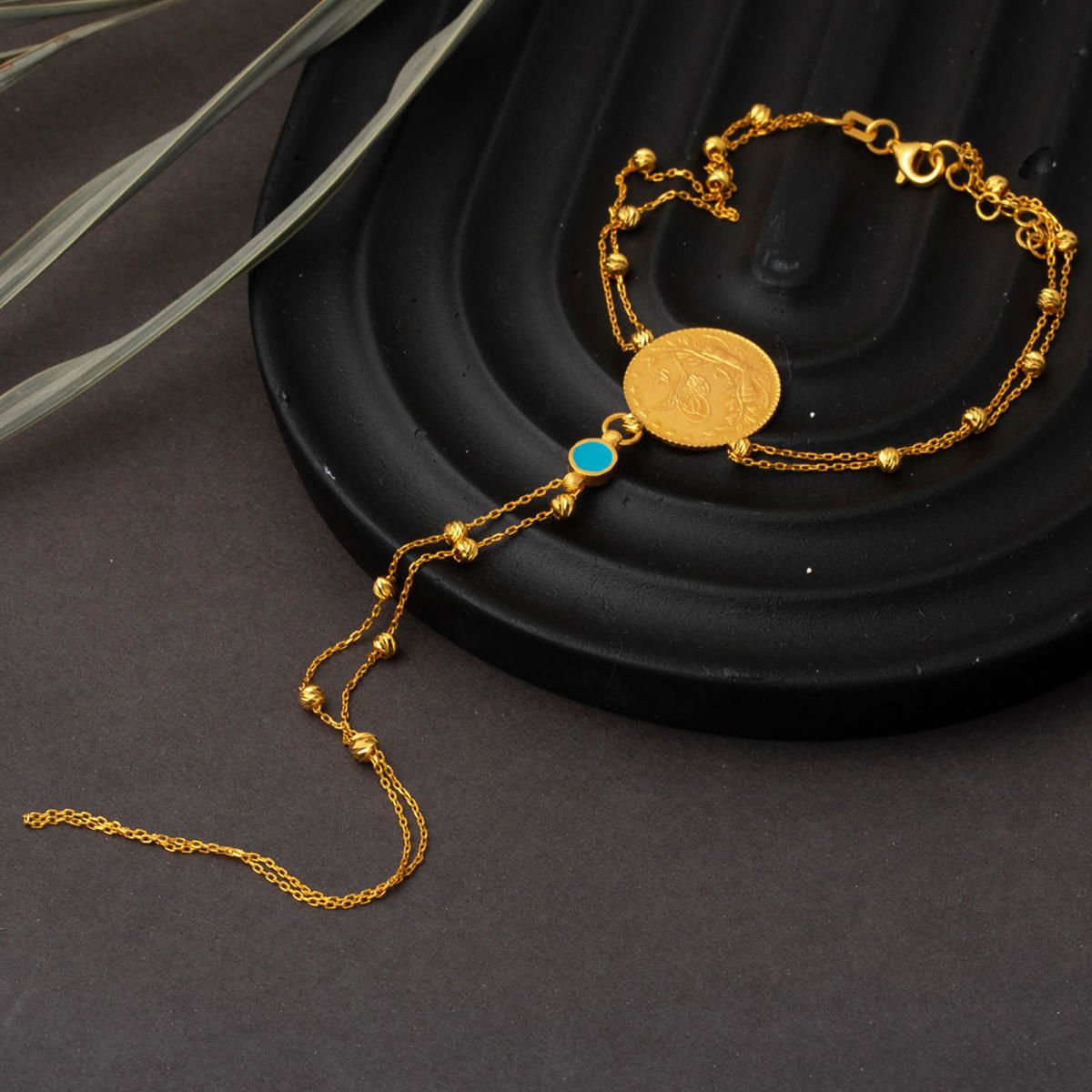 22 Ayar Yarım Reşatlı Şahmeran Bileklik ｜ Bilezikci Şahmeran Bileklik