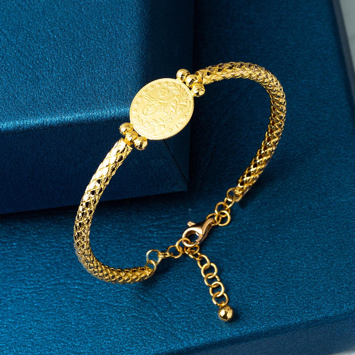 Çeyrek Reşatlı 22 Ayar Hareketli Altın Bilezik ｜ Bilezikci 22 Ayar ...