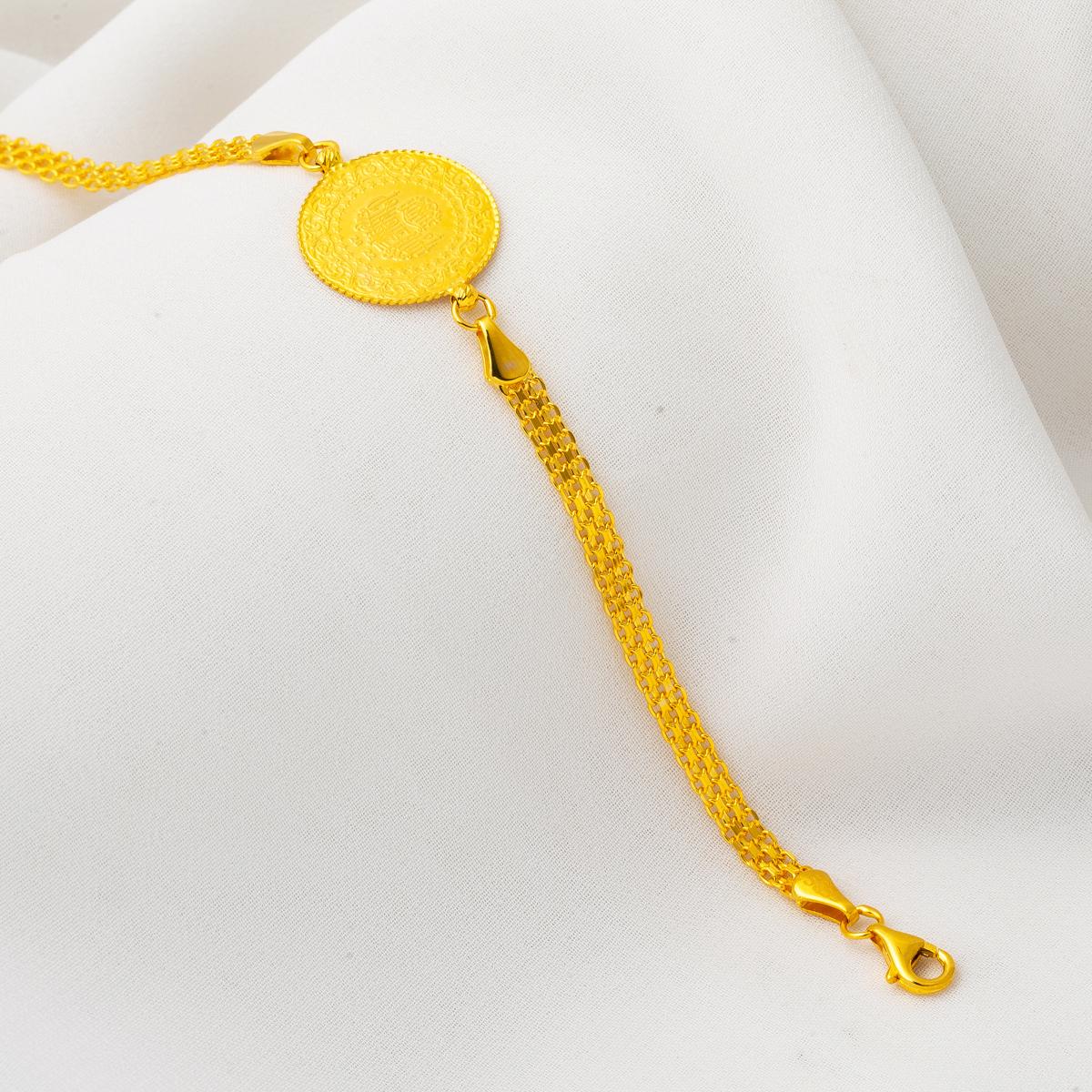 Bismark Zincirli Çeyrek Altınlı Bileklik ｜ Bilezikci Çeyrek Altınlı ...