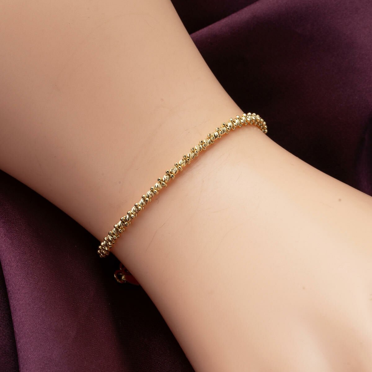 Tasarım Dorika 14 Ayar Sarı Altın Bileklik ｜ Bilezikci Dorika Toplu Bileklik