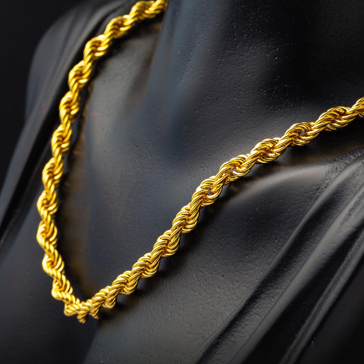 14 Ayar Altın Burma Zincir 2,5 Metre ｜ Bilezikci 14 Ayar Burma Zincir