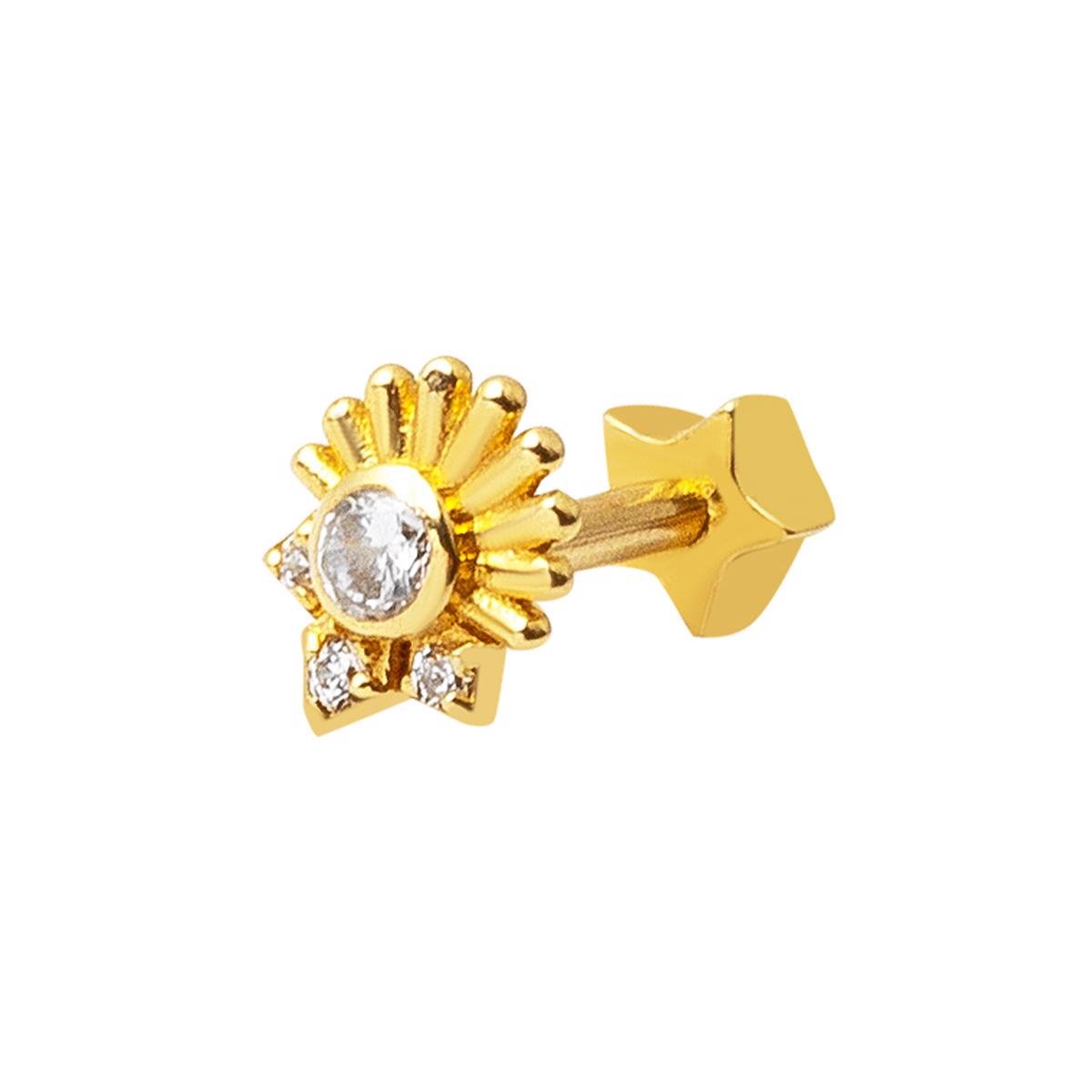 Göz 14 Ayar Altın Tragus Küpe ｜ Bilezikci Piercing