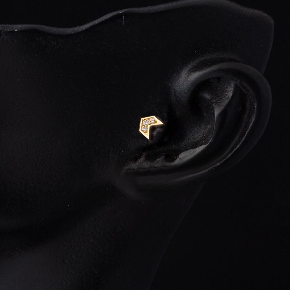 Yön 14 Ayar Altın Tragus Küpe ｜ Bilezikci Piercing