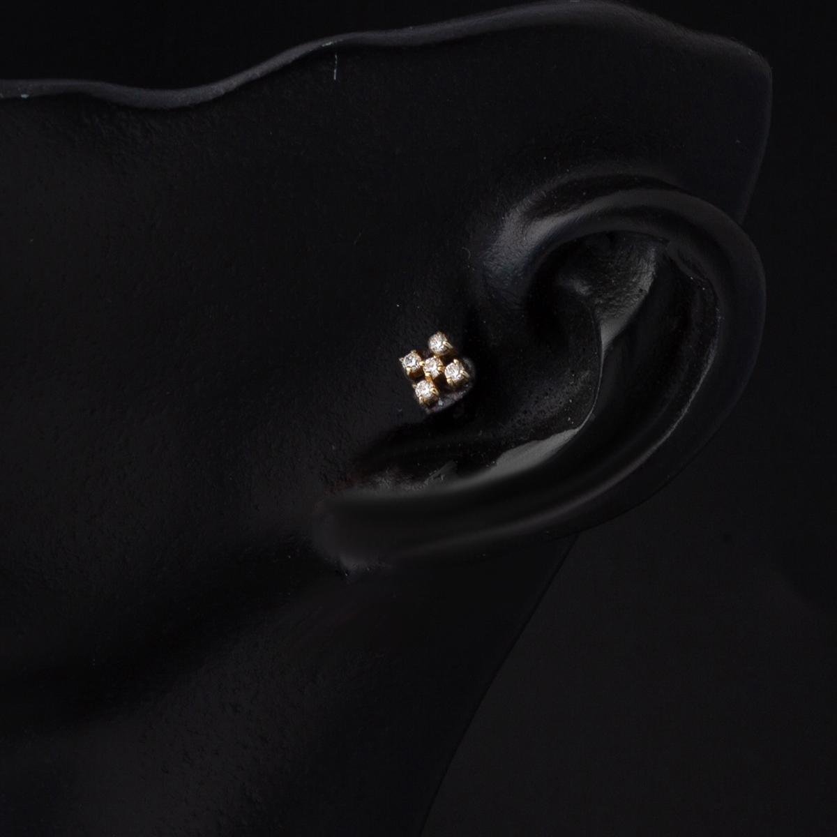 Beştaş 14 Ayar Altın Tragus Küpe ｜ Bilezikci Piercing