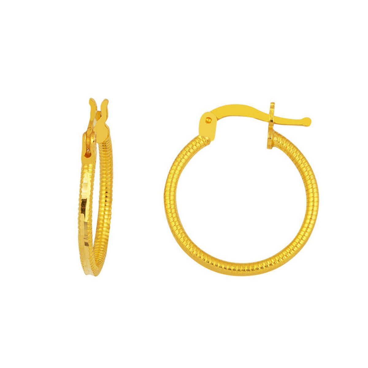 Ajda 22 Ayar Altın Halka Küpe ｜ Bilezikci 22 Ayar Halka Küpe