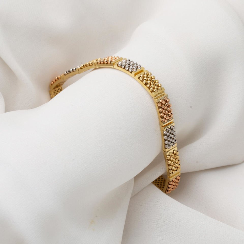 İtalyan Tasarım Dorika 14 Ayar Altın Bileklik ｜ Bilezikci Dorika Toplu Bileklik