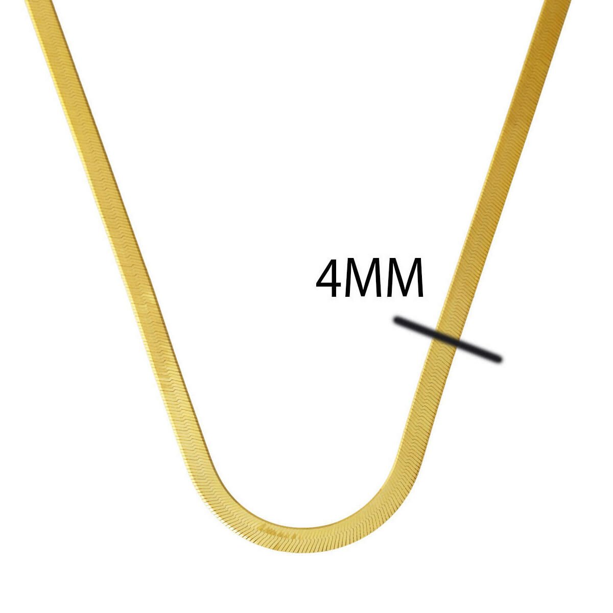 Ezme Zincir Altın Kolye 4mm 55 cm. ｜ Bilezikci Ezme Zincir Kolye