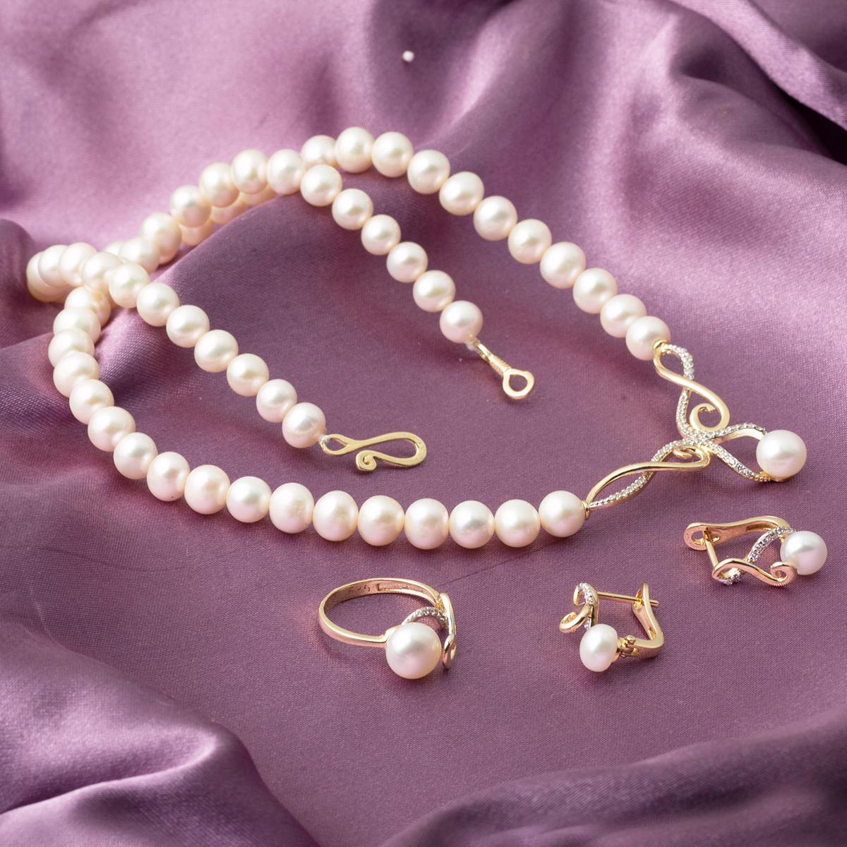 Sofia İncili Altın Gelin Takı Seti ｜ Bilezikci İncili Takı Setleri