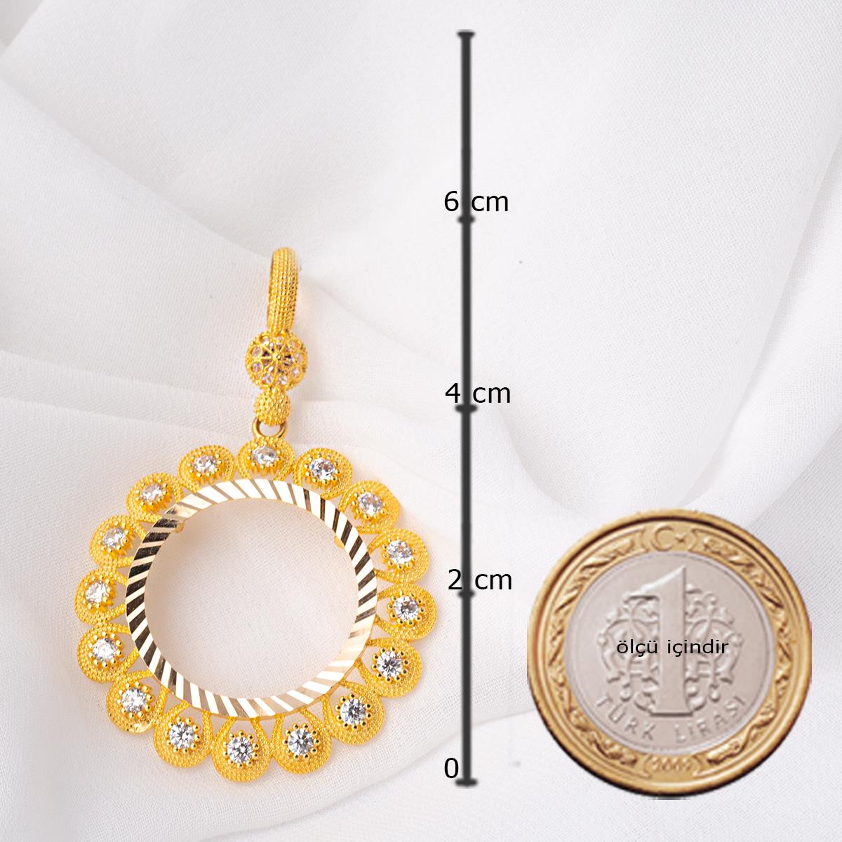 Papatya Yarım Altın Çerçevesi ｜ Bilezikci Yarım Altın Kolye