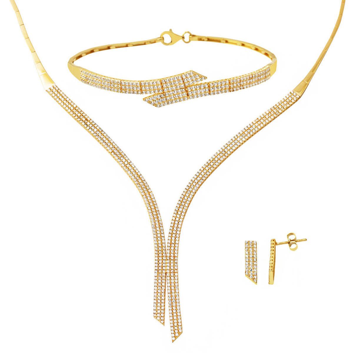 Su Yolu Sarı Altın Düğün Set Takımı ｜ Bilezikci