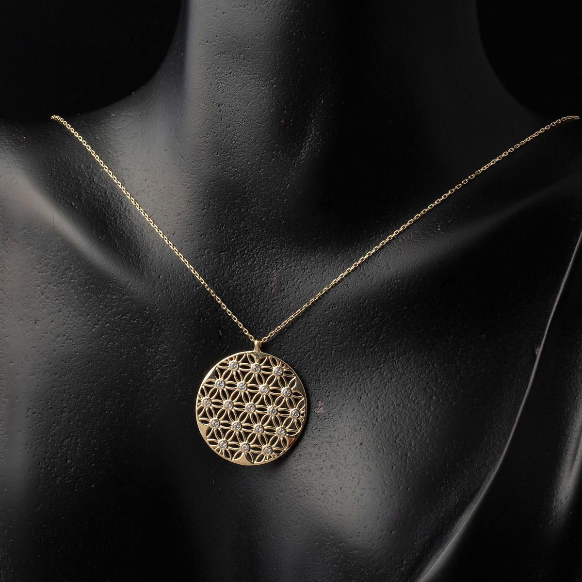 Yaşam Çiçeği Altın Kolye ｜ Bilezikci Yaşam Çiçeği Kolye