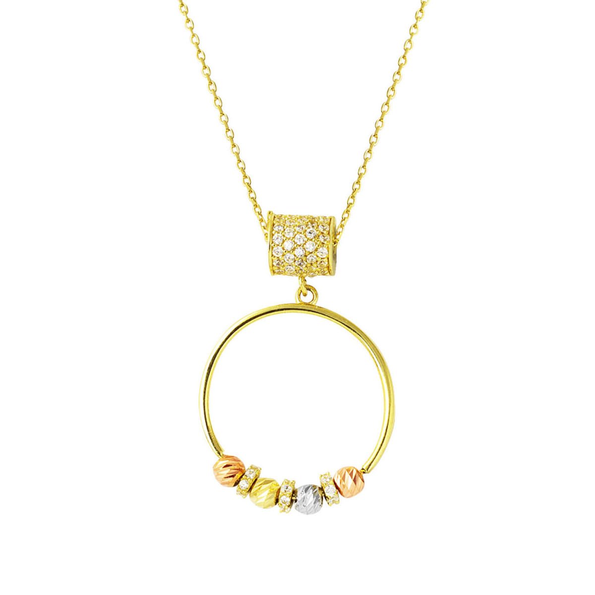 Dorika Pandora Halkalı Altın Kolye ｜ Bilezikci Dorika Toplu Altın Kolye