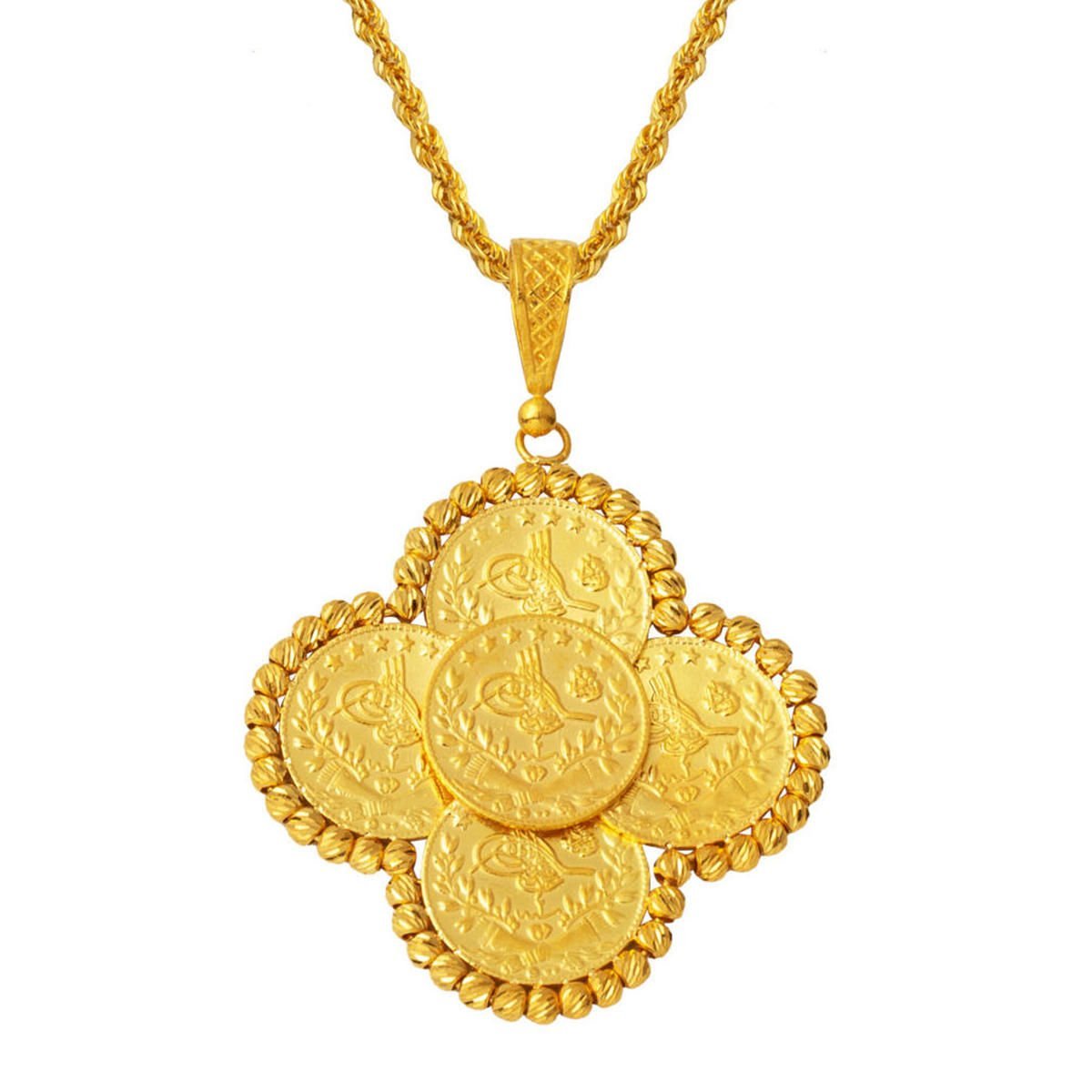 22 Ayar 5 Çeyrek Reşatlı Altın Kolye ｜ Bilezikci Reşat Altını Kolye