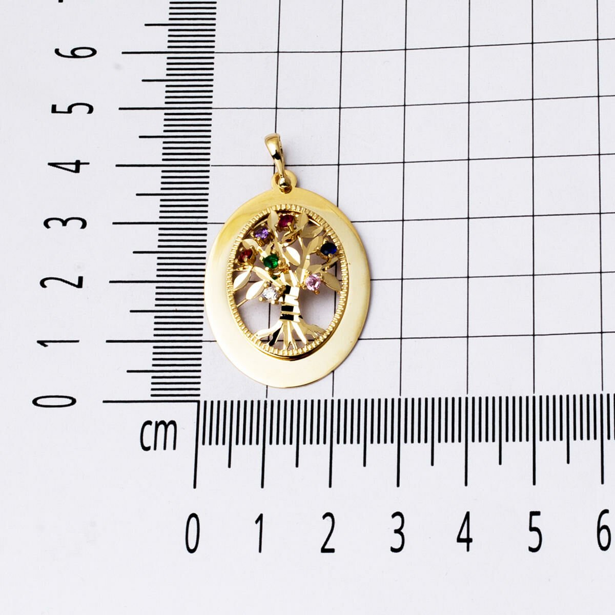 Renkli Yaşam Ağacı 14 Ayar Kolye ｜ Bilezikci Yaşam Çiçeği Kolye