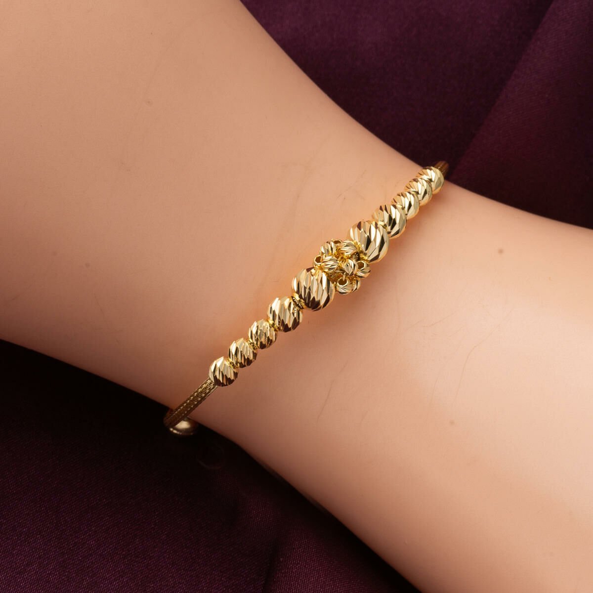 Buket Dorika Toplu Örgü Altın Bileklik ｜ Bilezikci Dorika Toplu Bileklik